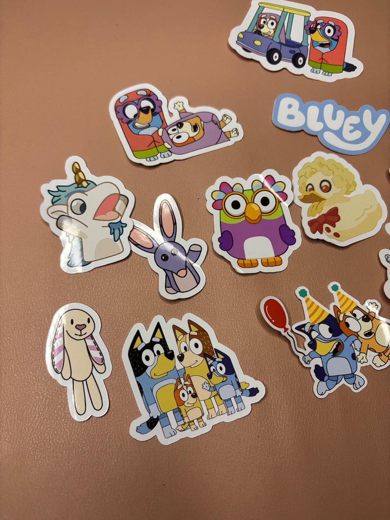 Bluey Party Favour Bluey Sticker Bundle 12pk Including Unicorse ...
