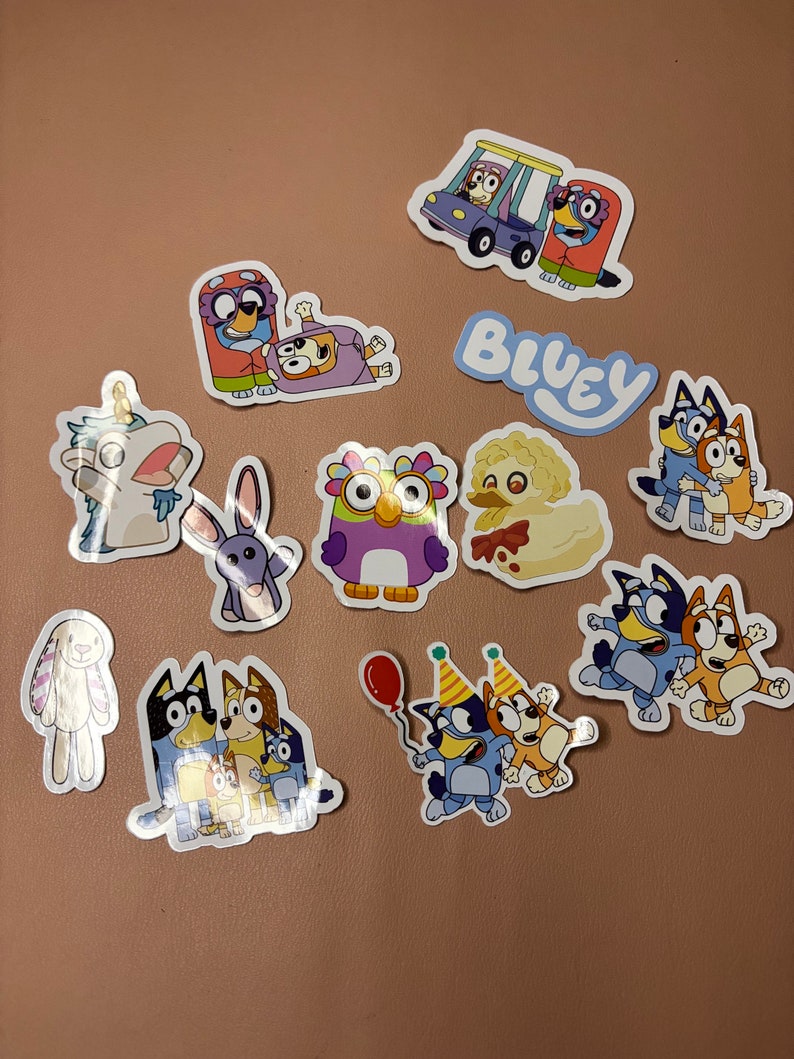 Bluey Party Favour Bluey Sticker Bundle 12pk Including Unicorse ...