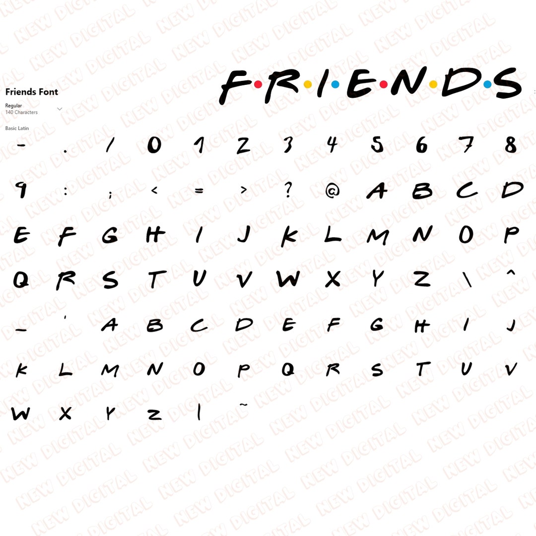 Friends Font, Friends Font TTF, Friends Font for Cricut, Cricut Font ...