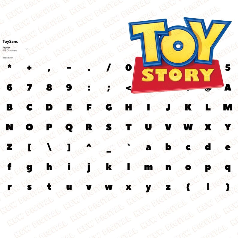 Toy Story FONT SVG, Toy Story SVG, Toy Story Alphabet Svg, Toy Story ...