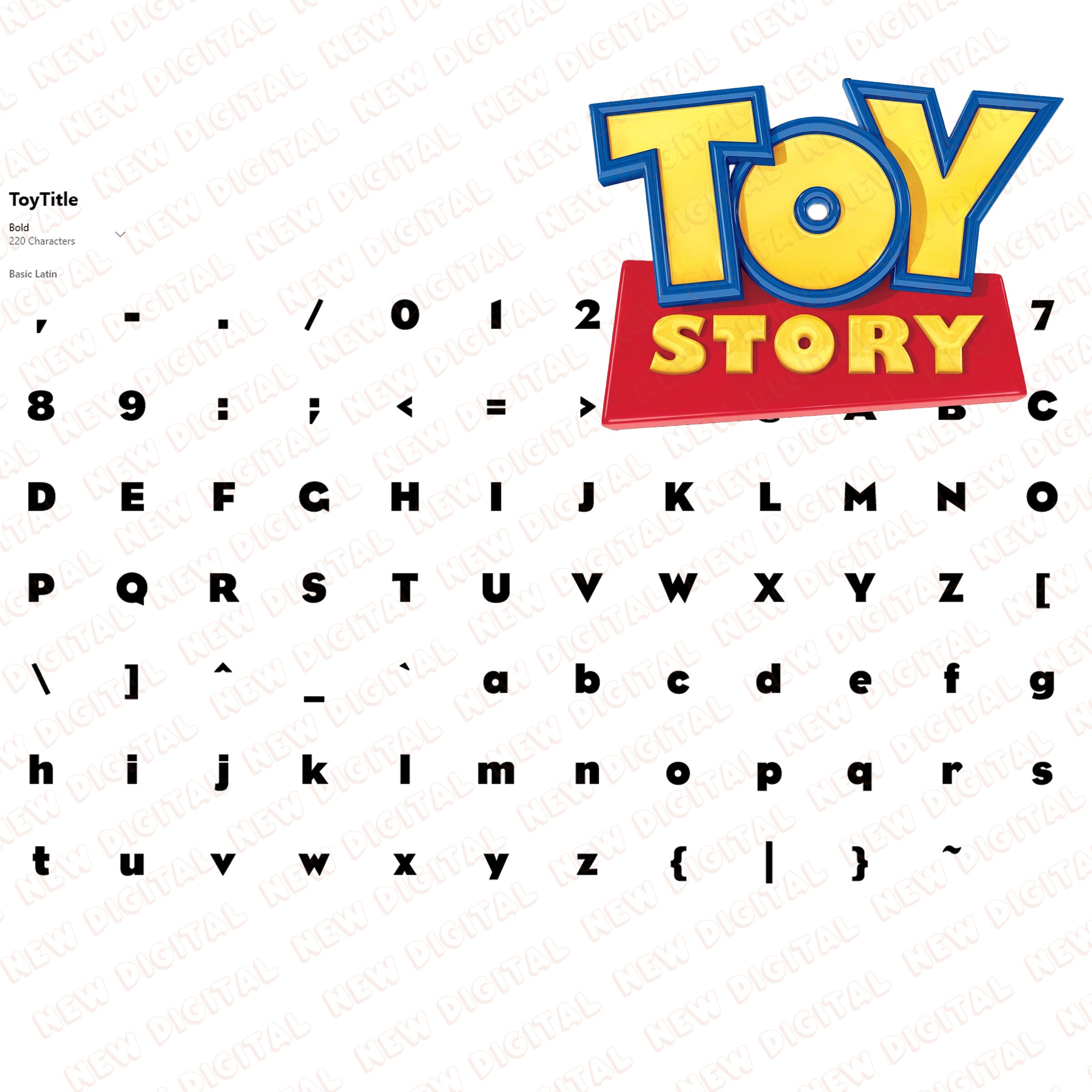 Toy Story FONT SVG, Toy Story SVG, Toy Story Alphabet Svg, Toy Story ...