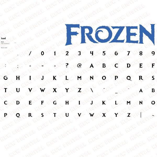 Frozen Font - Etsy