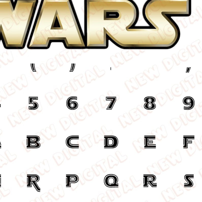 Star Wars Font SVG, Font Svg, Star Wars Alphabet SVG, Font SVG, Digital ...