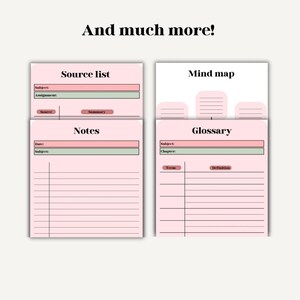 Printable School Planner, Printable Student Planner Bundle, Study ...