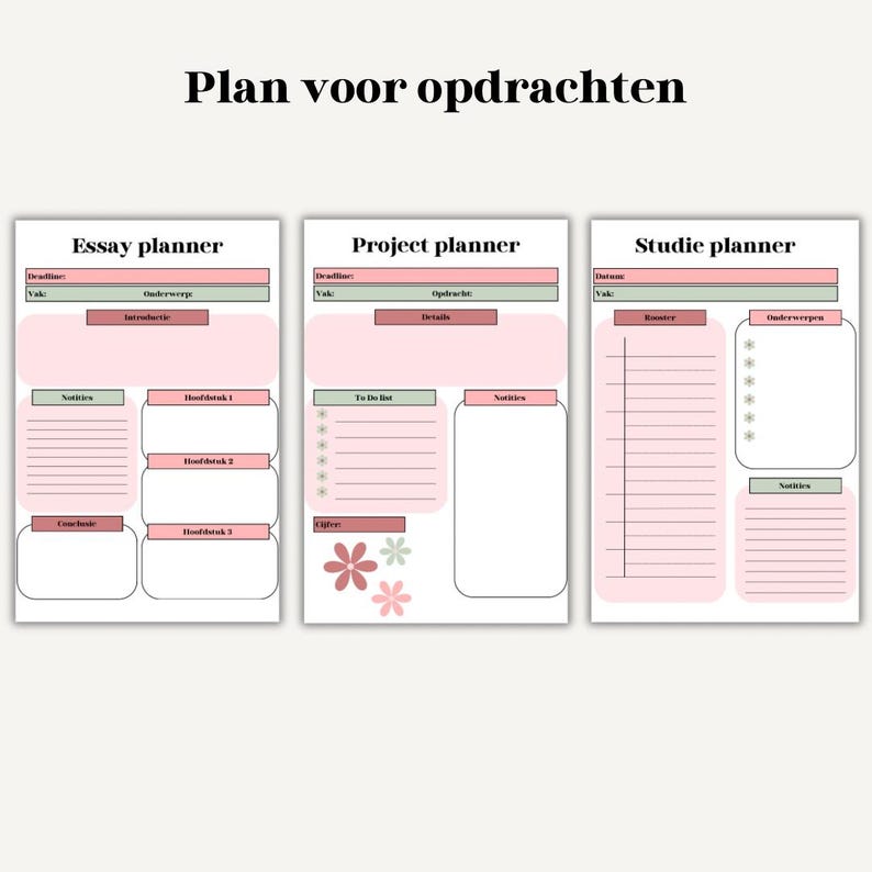 Printable School Planner, Printable Student Planner Bundle, Study ...