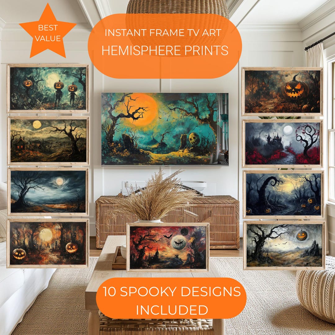 Ultimate Halloween Frame TV Art Bundle | 10 Spooky Digital Downloads ...