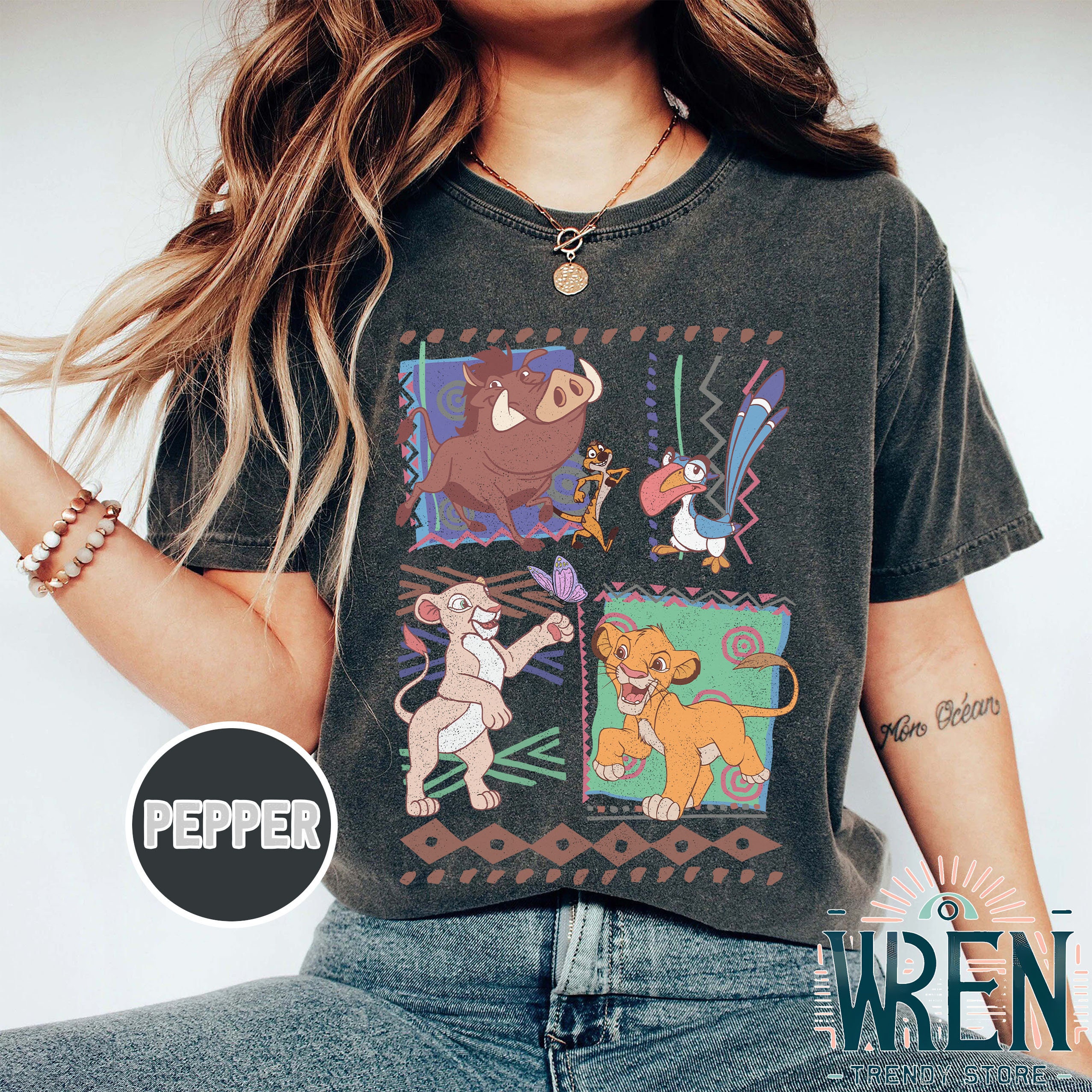 Retro 90s Disney Lion King Simba and Timon Comfort Colors Shirt ...