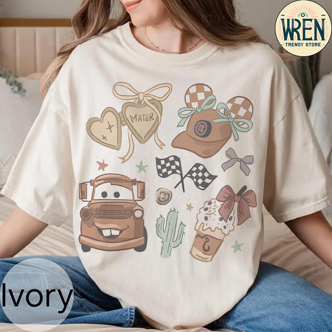 Vintage Disney Cars Mater Comfort Color T-shirt, Coquette Mater Shirt ...