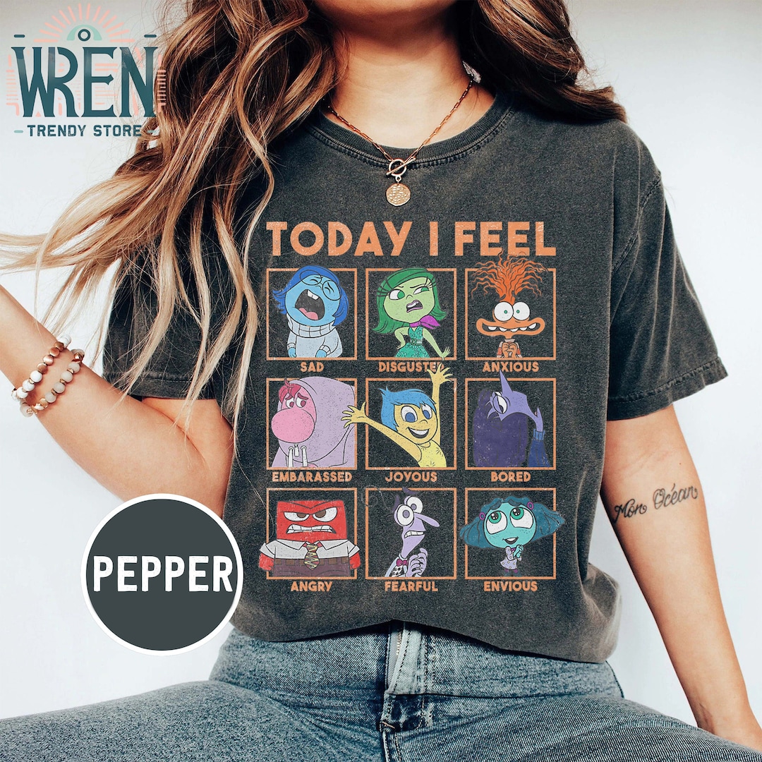 Inside Out 2 Camisa de colores de confort de estado de ánimo actual ...