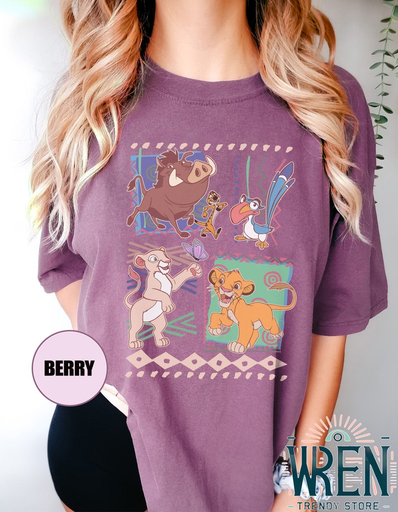 Retro 90s Disney Lion King Simba and Timon Comfort Colors Shirt ...