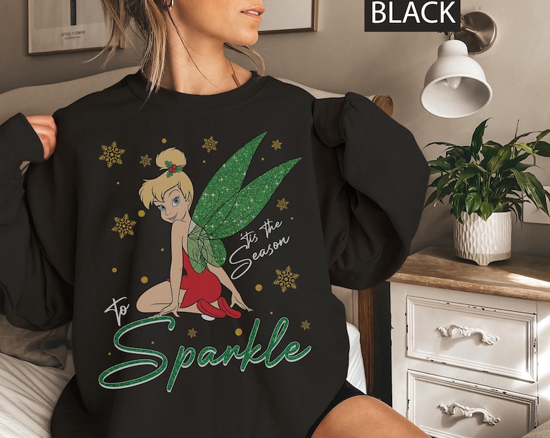Retro Tinkerbell Tis the Season to Sparkle Christmas Comfort Colors ...