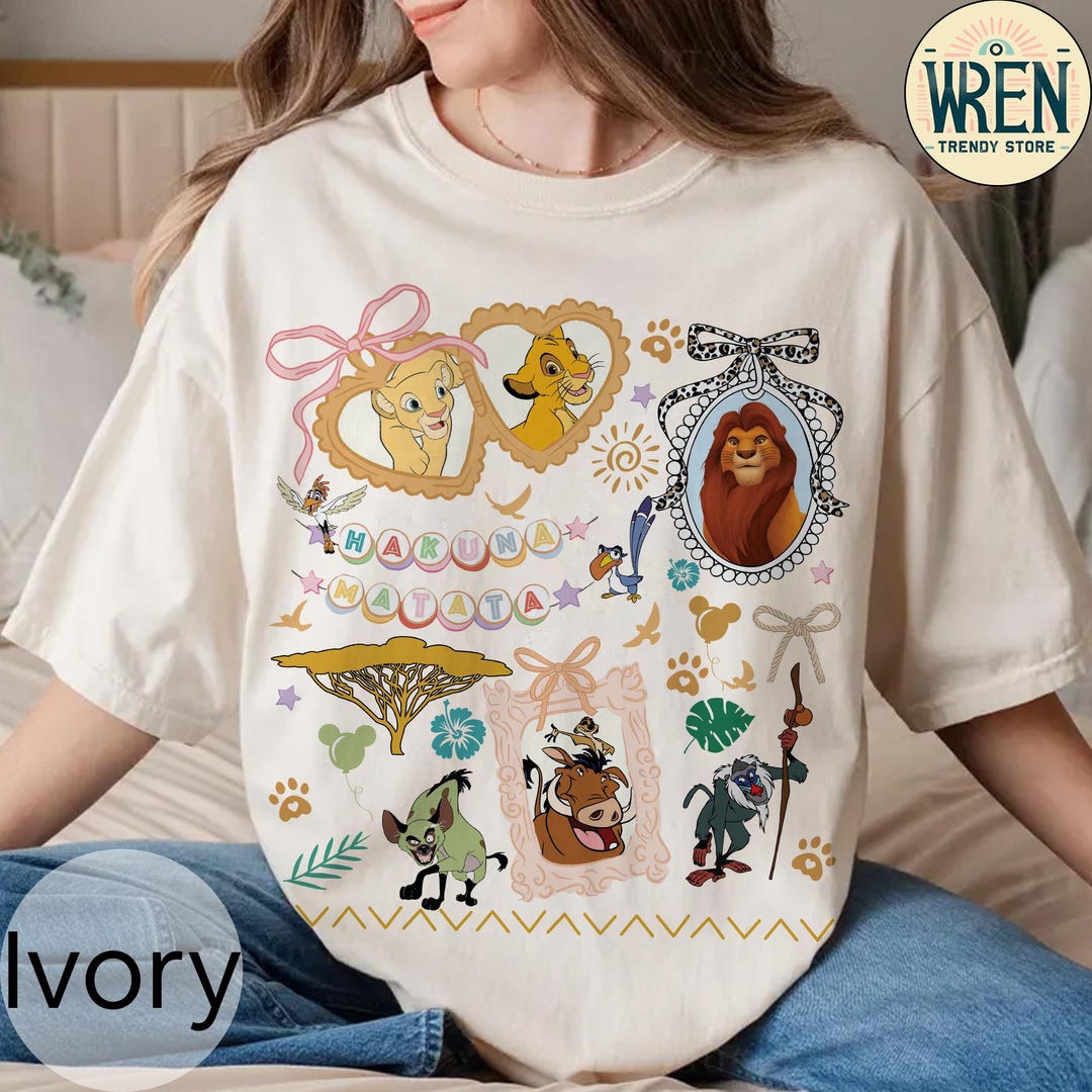 Coquette Bow Locket Disney the Lion King Hakuna Matata Baby Tee Croptop ...