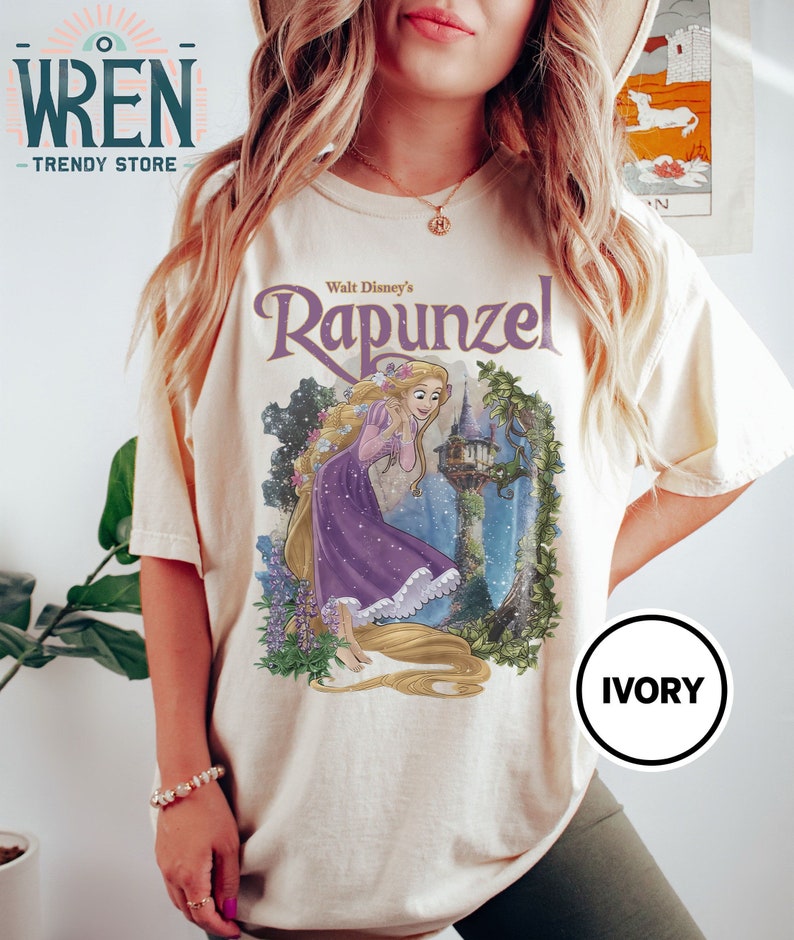 Retro Disney Rapunzel Comfort Color Shirt, Disney Rapunzel Shirt ...