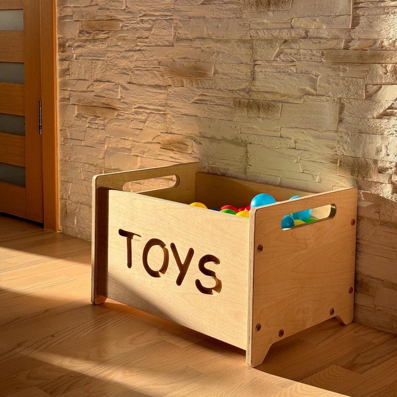 Wooden Toy Box - Etsy