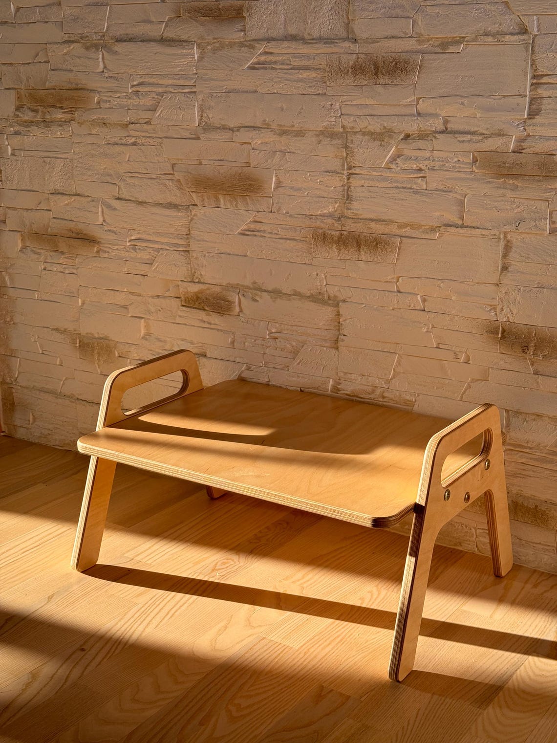 Minimalist Wooden Kids Floor Table Montessori-inspired Activity Table ...