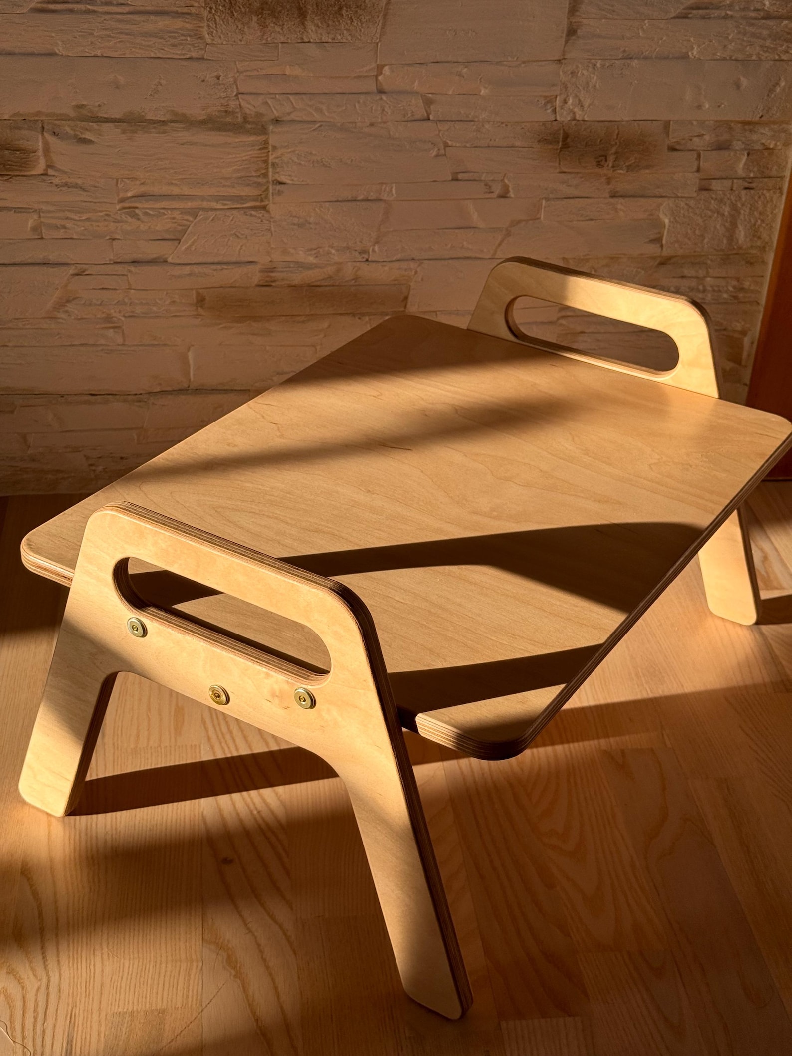 Minimalist Wooden Kids Floor Table Montessori-inspired Activity Table ...