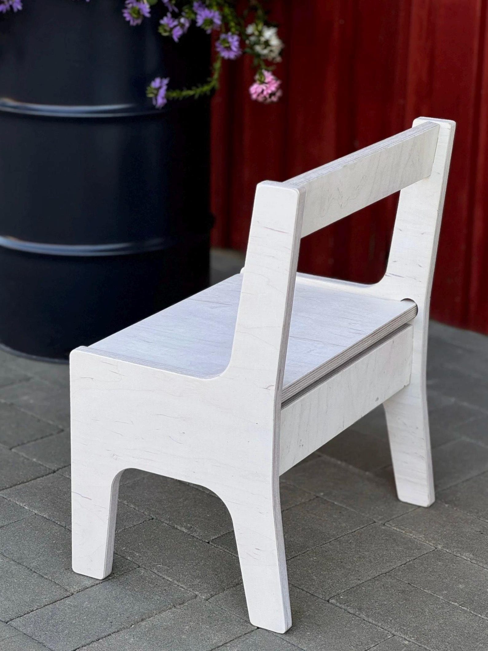 Montessori Personalized Wooden Kids Chair With Built-in Storage ...