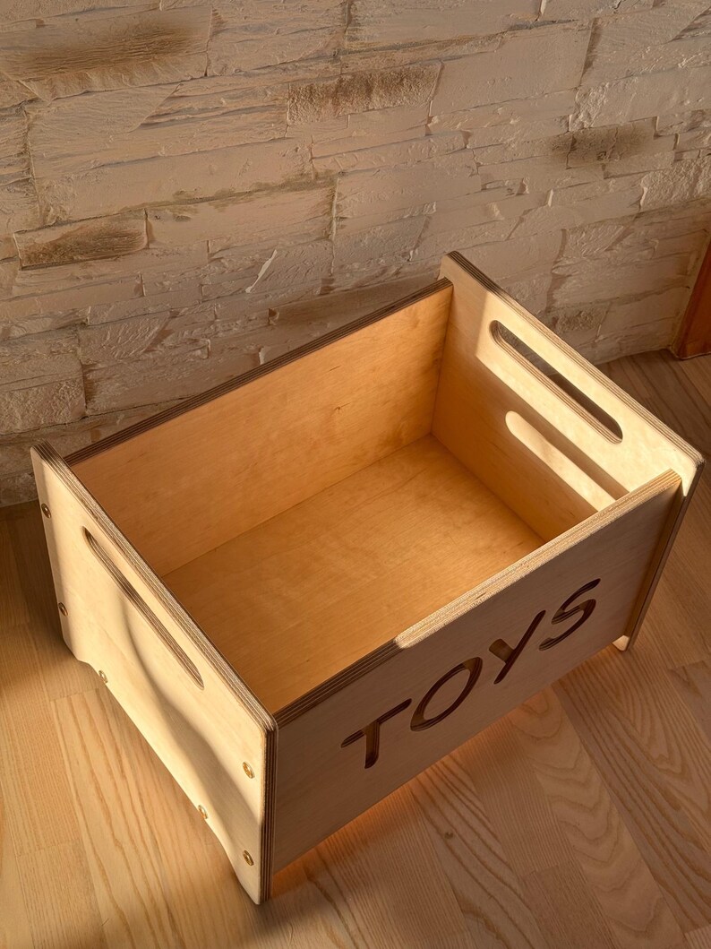 Multi-functional Toy Box Wooden Toy Organizer, Montessori Furniture ...