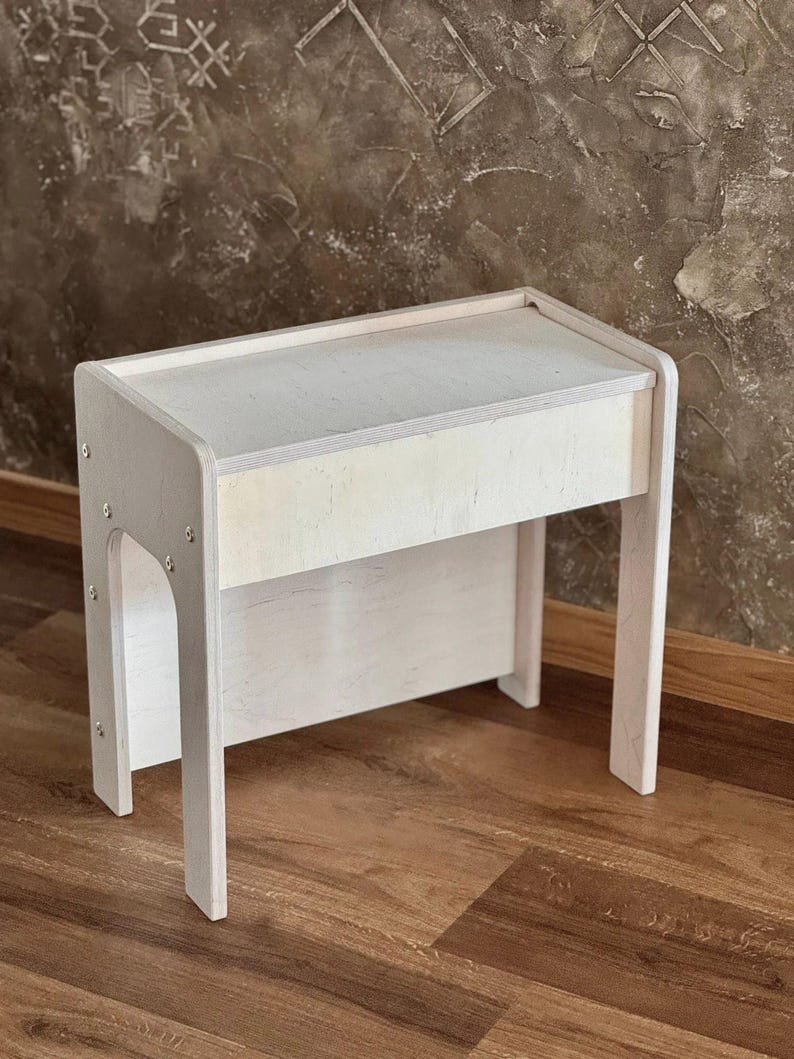 Custom Children's Wooden Table and Chair Set With Storage - Modern ...