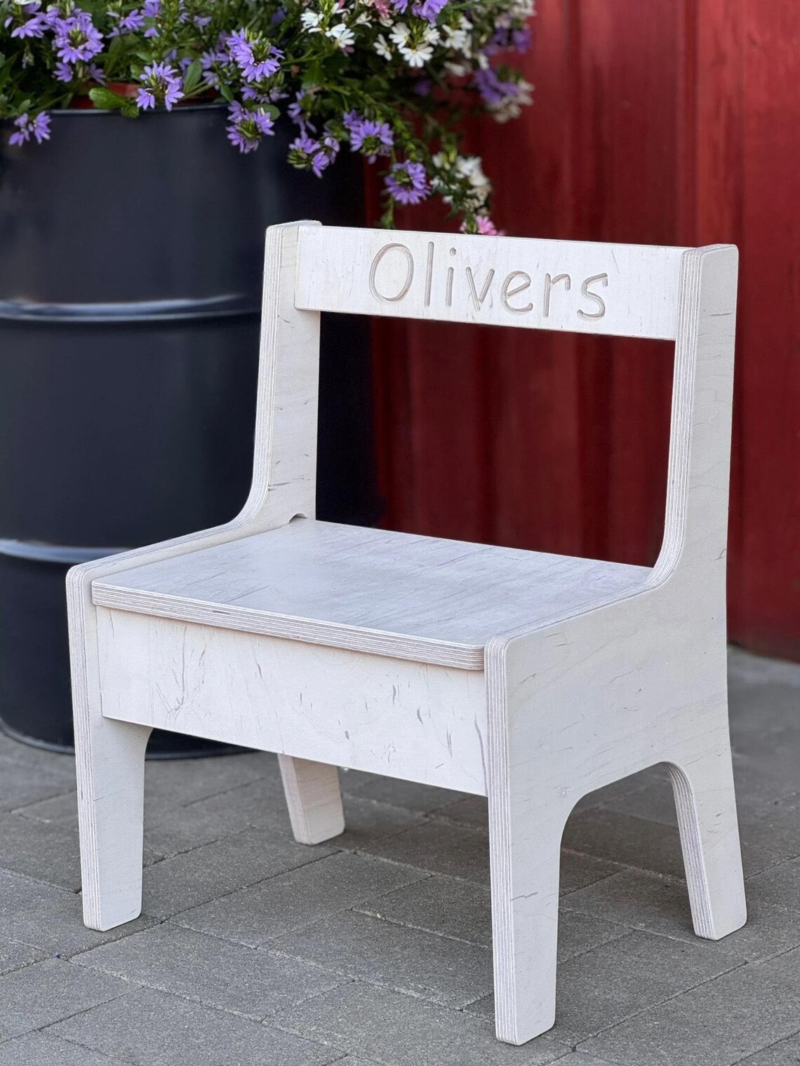 Montessori Personalized Wooden Kids Chair With Custom Name Engraving ...