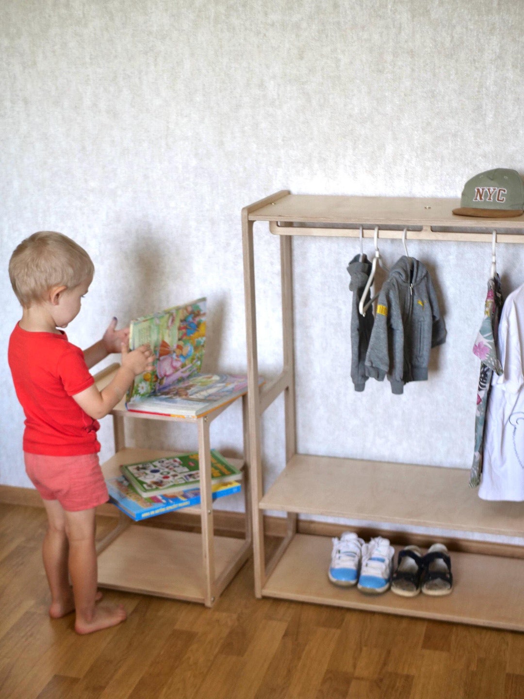 Montessori Inspired Children's Closet Organizer for Nursery – Toddler ...