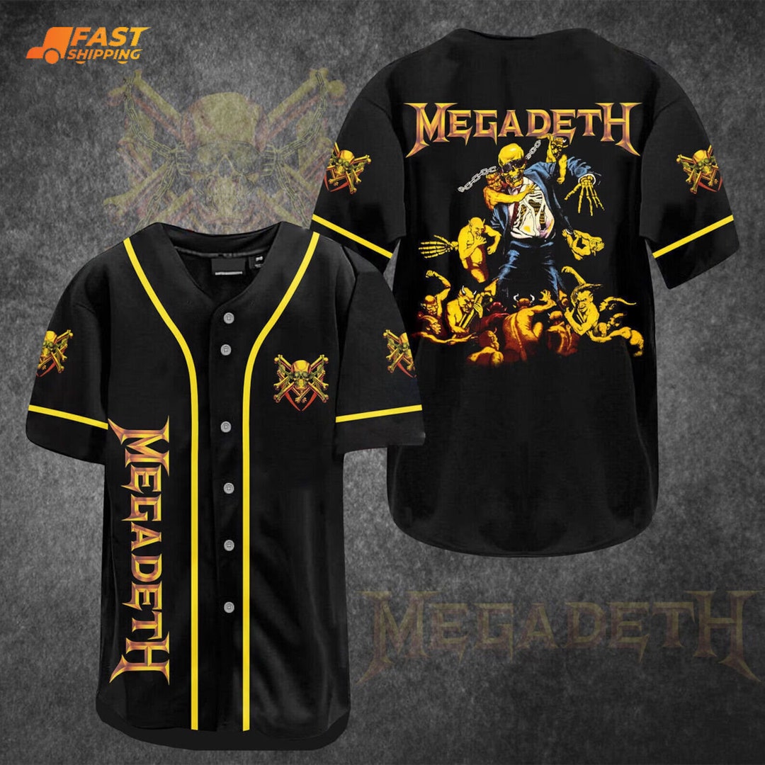 Megadeth Rock Band Music Baseball Jersey Print Unisex T-shirts Men - Etsy