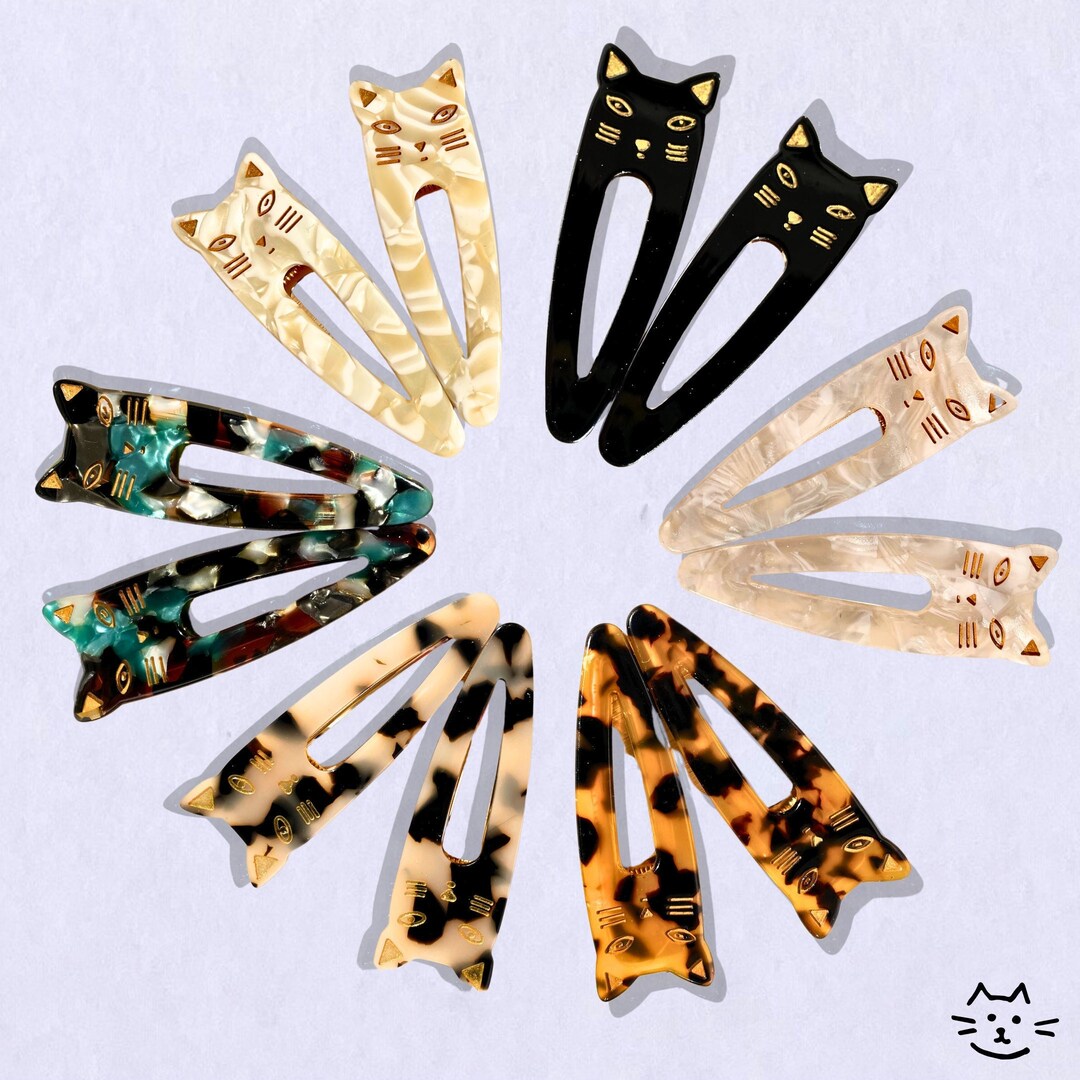 2pcs Cute Cat Hair Claw, Cartoon Cat Hair Clips, Hair Clip for Kids ...