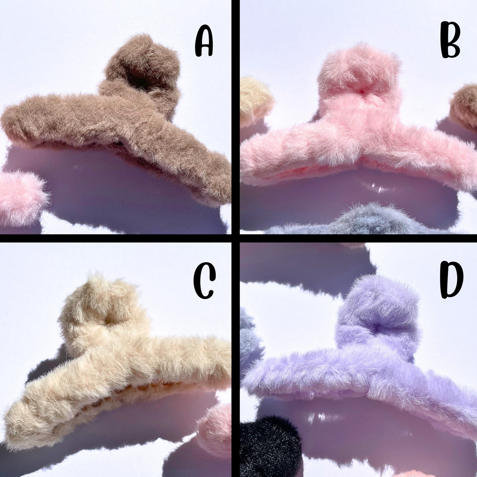 Fluffy Claw Clip, Claw Clip, Claw Clip for Hair, Claw Clip for Thick Hair, Claw Clip Thick Hair ...