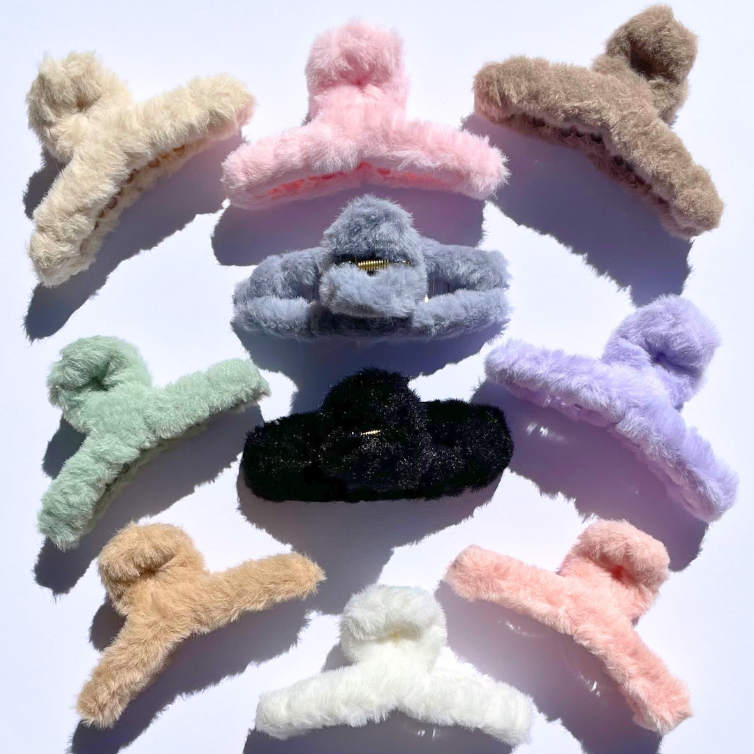 Fluffy Claw Clip, Claw Clip, Claw Clip for Hair, Claw Clip for Thick Hair, Claw Clip Thick Hair ...