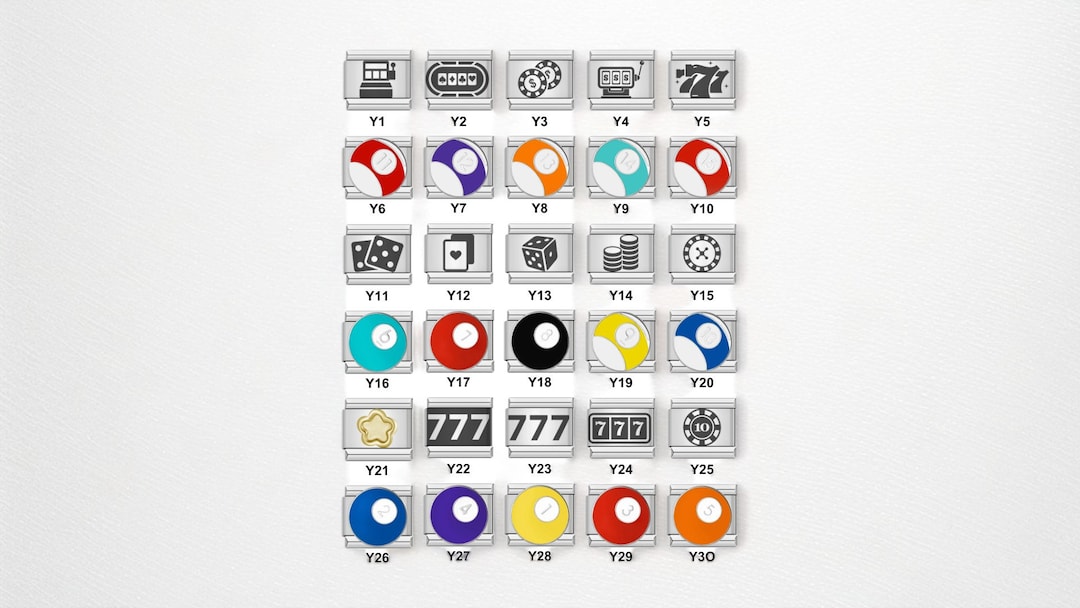 Italian Charms Classic 9mm, Italian Charm Bracelet, Italian 18 Charm ...