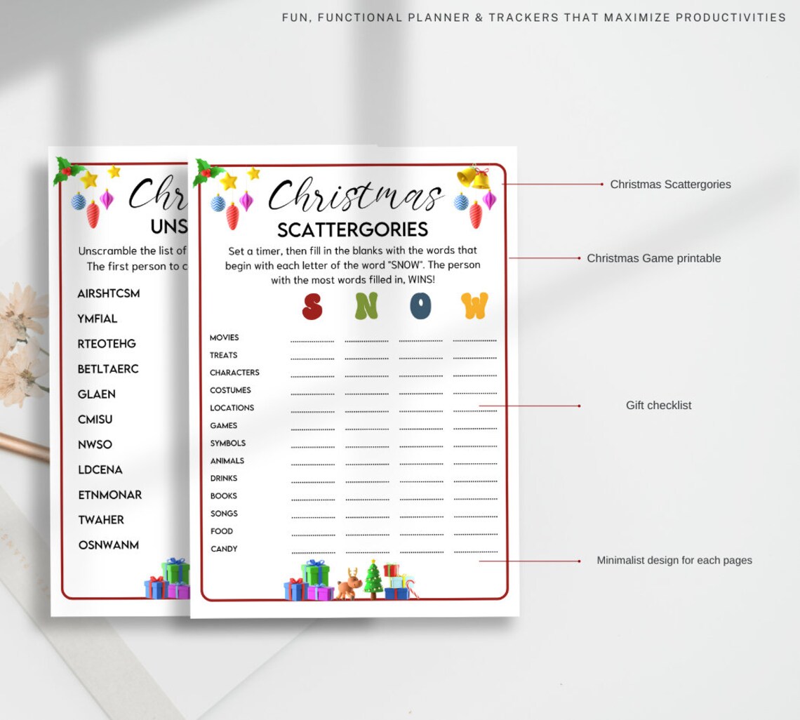 Printable Christmas Word Search Game, Holiday Activity Sheet, Festive ...