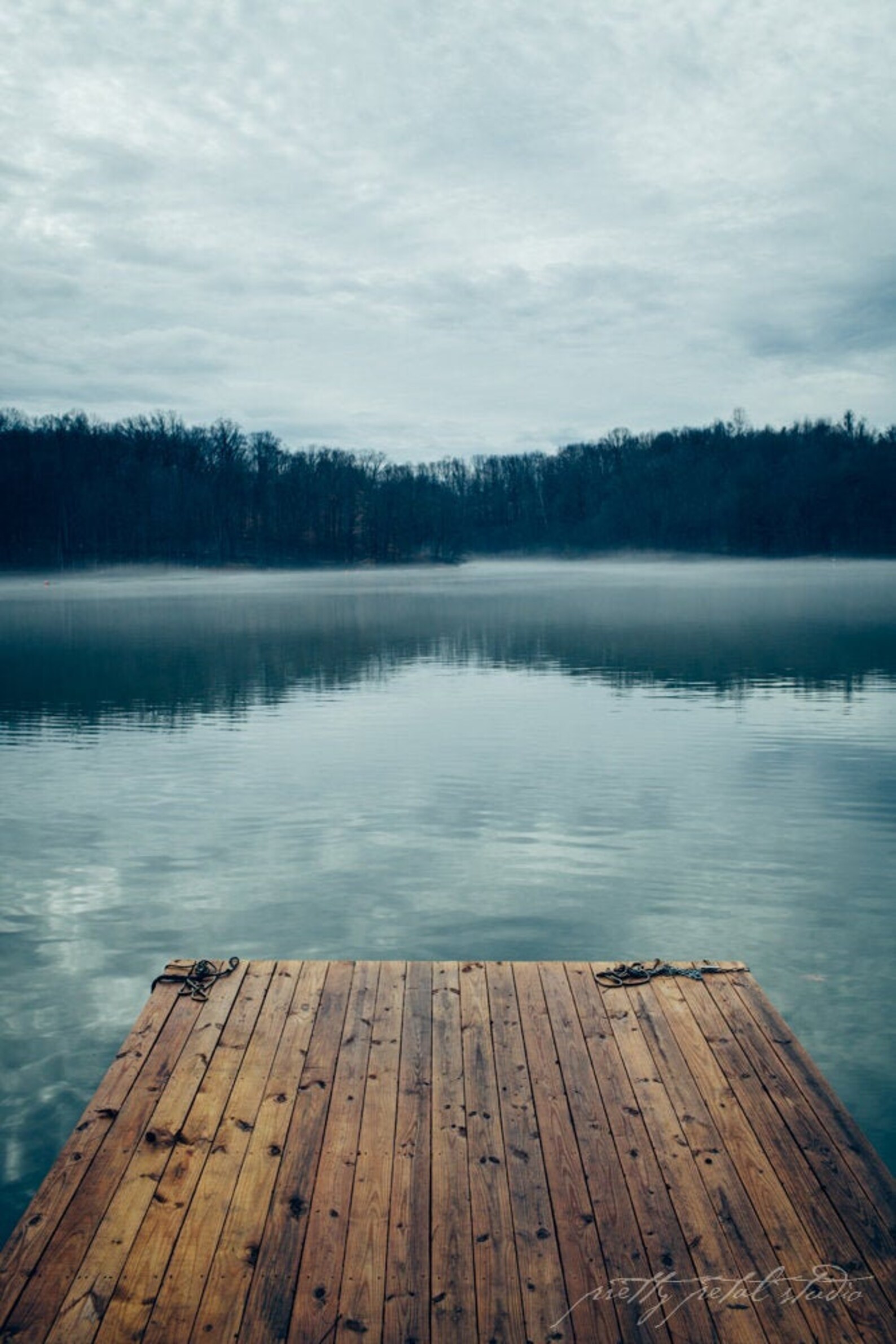 Lake Photograph Dock Print Lake Art Water Photo Moody Art - Etsy