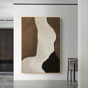 3D White Abstract Wall Painting, Color Abstract Oil Painting, White ...