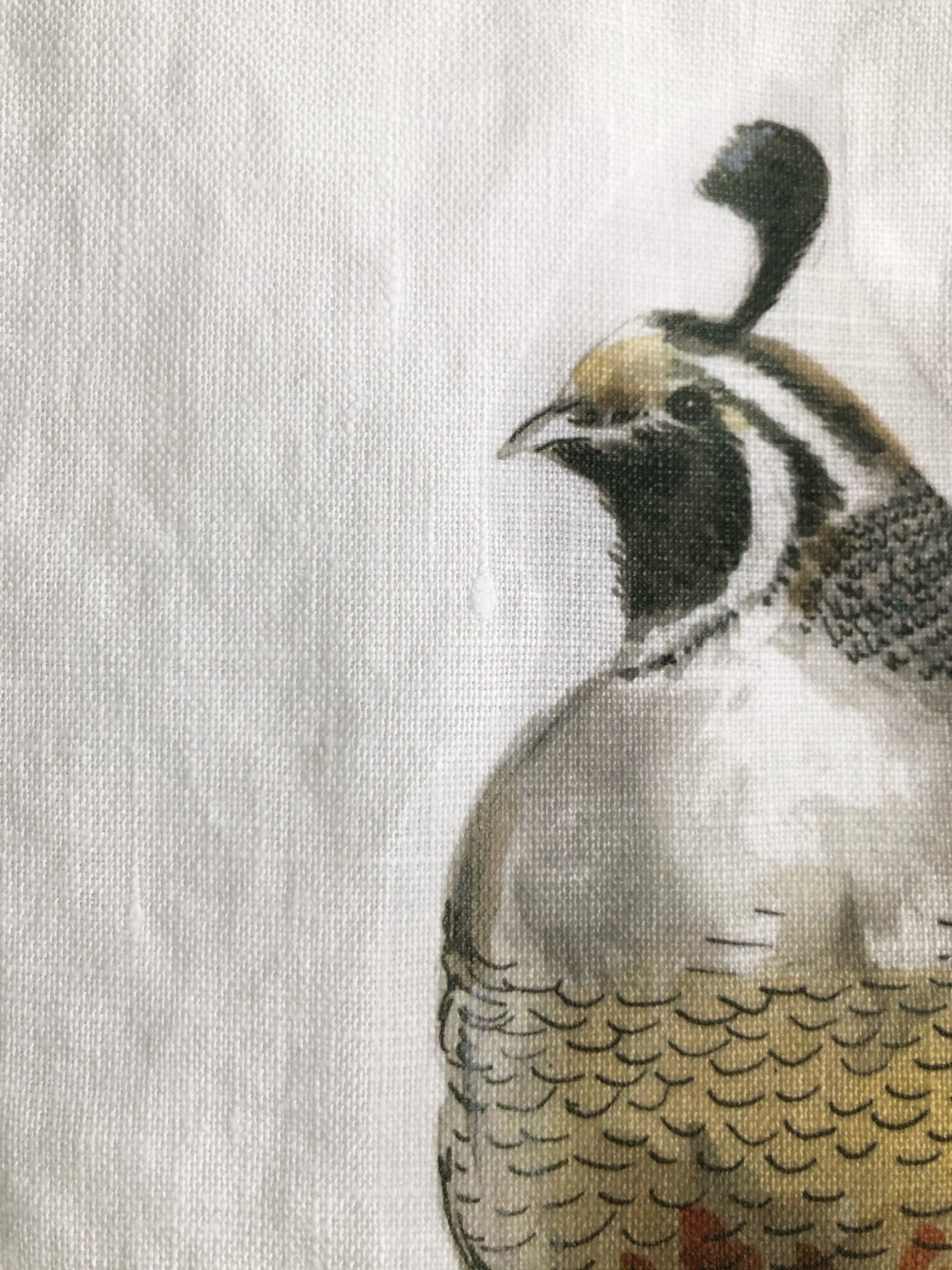 Quail French Linen Tea Towel White Stone Washed French Linen | Etsy