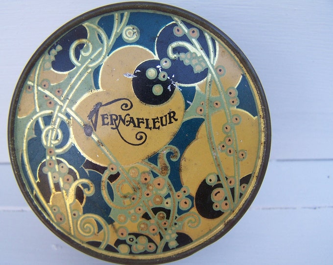 Vintage Vernafleur Adherent Powder Tin 1925 - Etsy