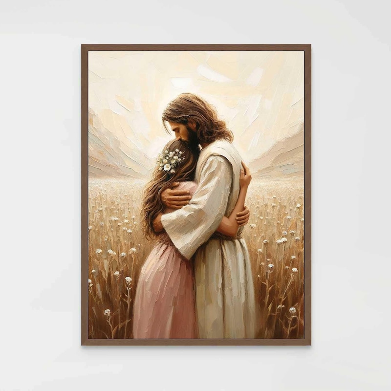 Jesus Hugging Woman - Etsy