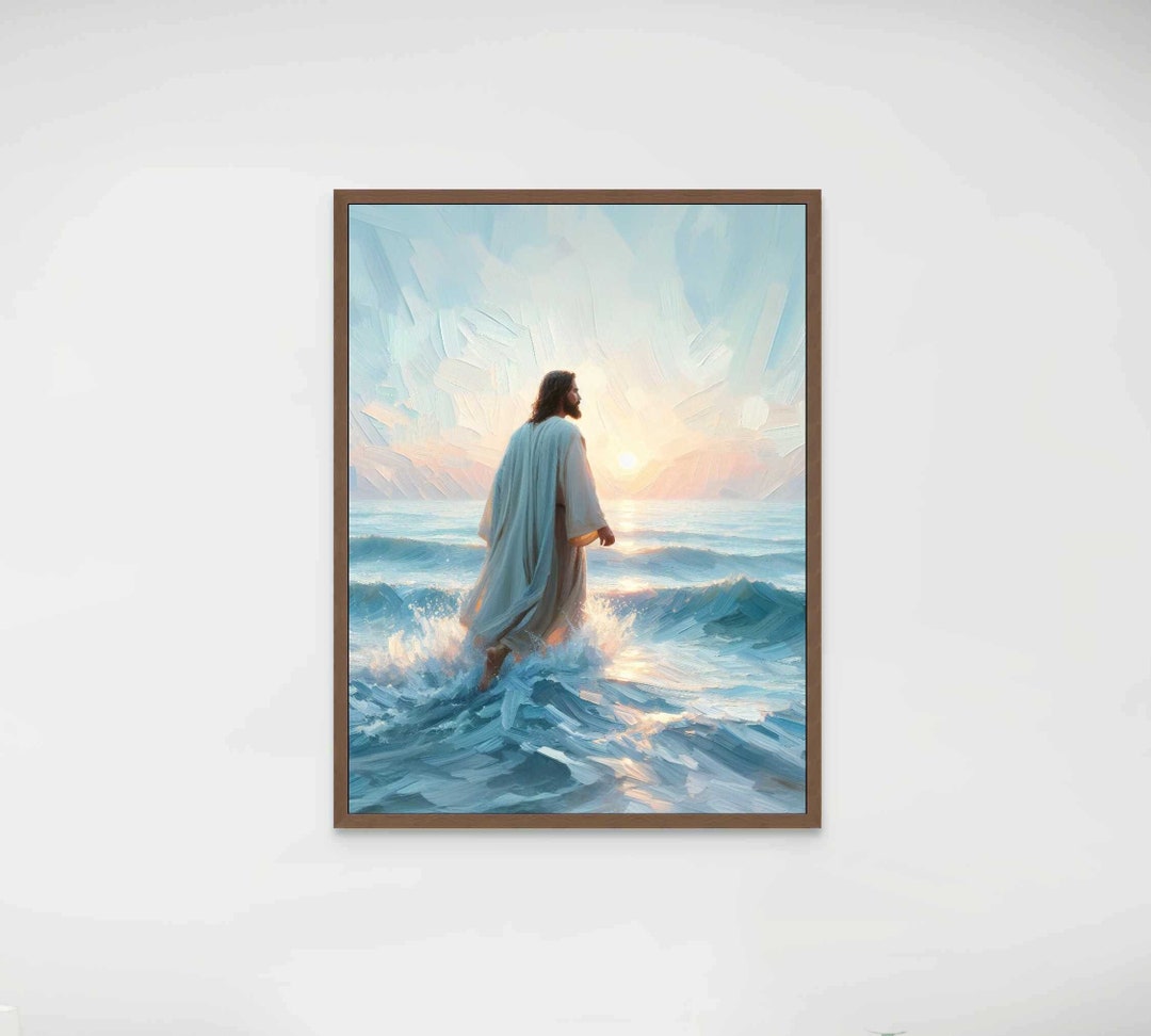 Jesus Walking on Water, Christian Art, Jesus Miracle Walk on Water ...