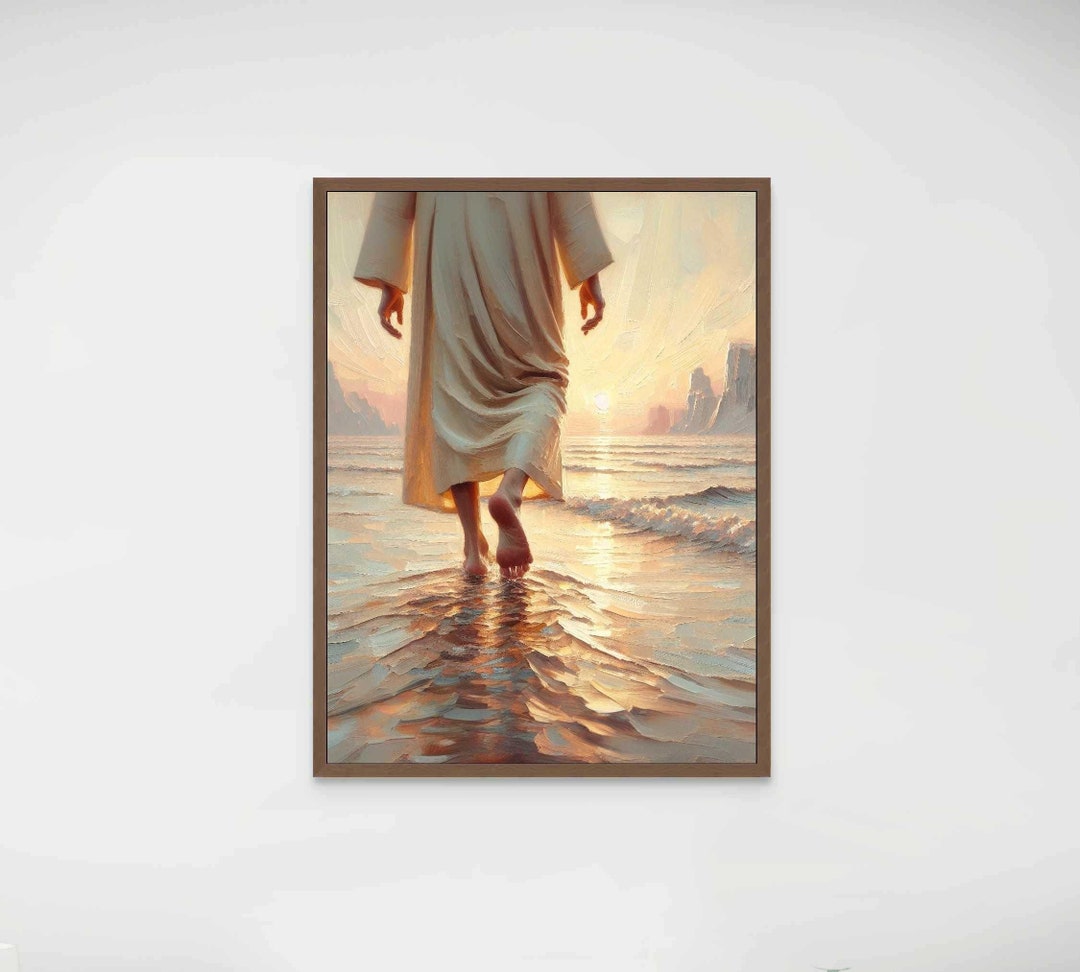 Savior Walking on Water, Christian Wall Art, Jesus Walking on Water ...
