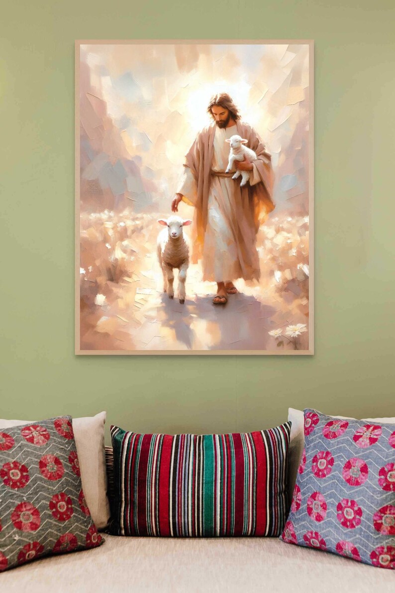 A Shepherd, Christian Art, Jesus Shepherd Art, Jesus Painting, LDS Art ...