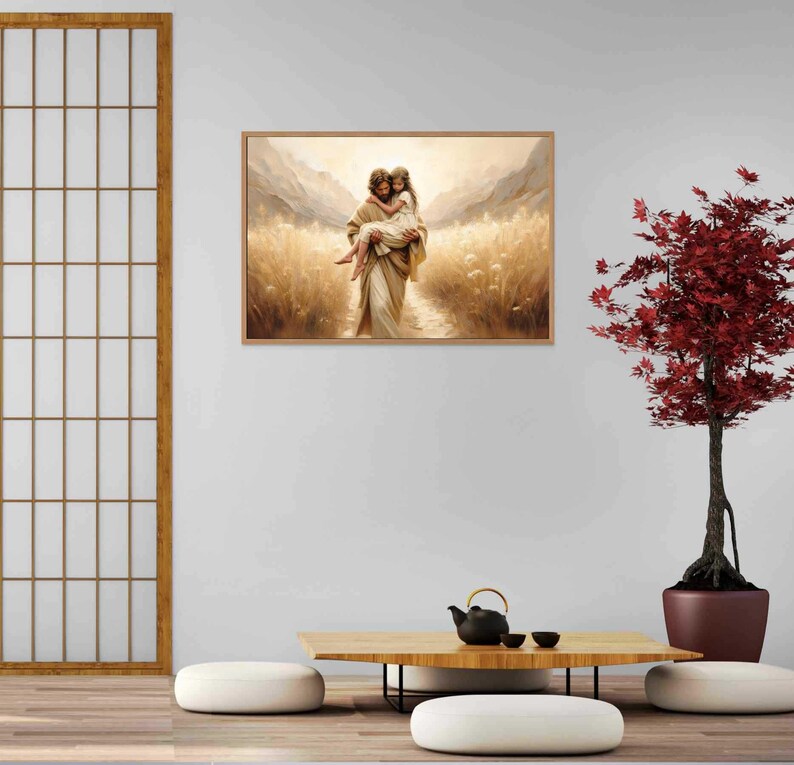 Her Lord and Savior, Modern Christian Art, Jesus With Girl, Jesus Wall ...