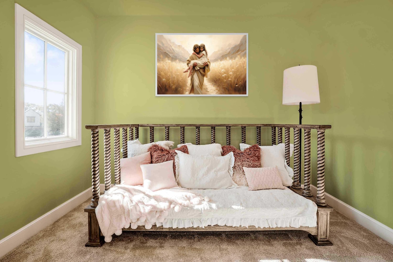 Her Lord and Savior, Modern Christian Art, Jesus With Girl, Jesus Wall ...