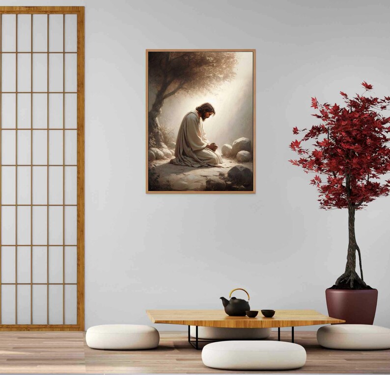 Jesus in the Garden, Christian Wall Art, Picture of Christ, LDS Art ...