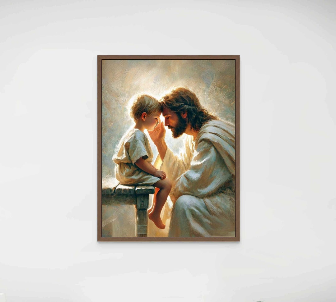 His Savior, Christian Wall Art, Jesus With Boy, Picture of Jesus, LDS ...