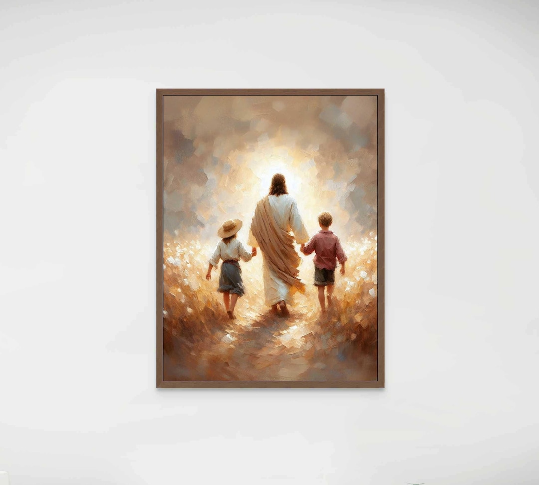 Walk With Him, Christian Art, Jesus With Children, Jesus Wall Art, LDS ...