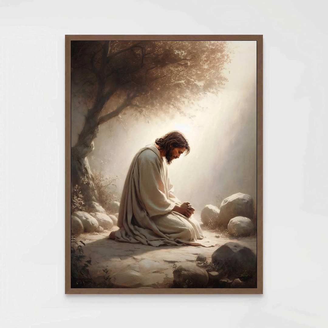 Jesus in the Garden, Christian Wall Art, Picture of Christ, LDS Art ...