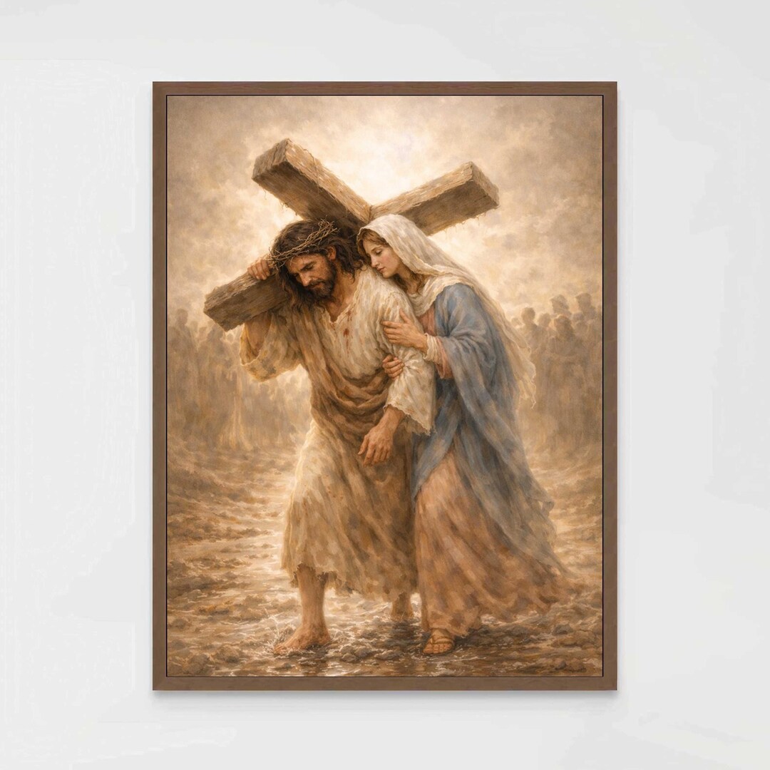 Mary's Embrace, Christian Wall Art, Jesus Art, Christian Home Decor ...