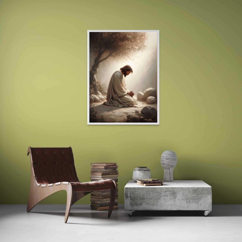 Jesus in the Garden, Christian Wall Art, Picture of Christ, LDS Art ...
