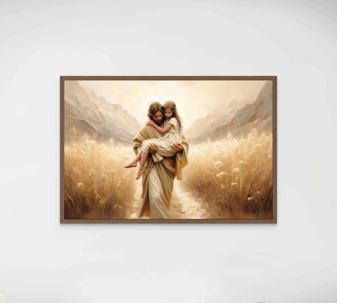 Her Lord and Savior, Modern Christian Art, Jesus With Girl, Jesus Wall ...