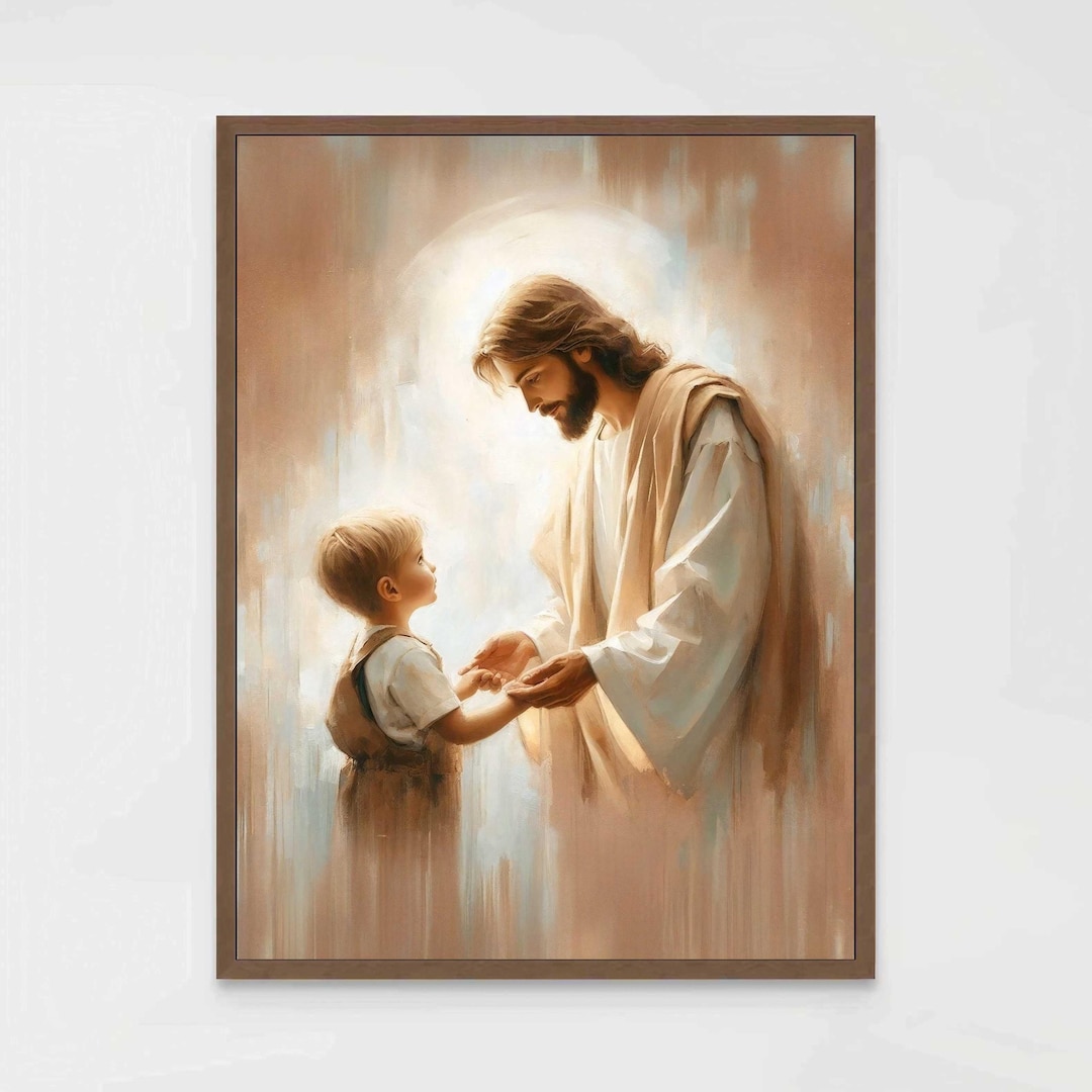 His Savior, Christian Wall Art, Jesus With Boy, Christian Picture ...