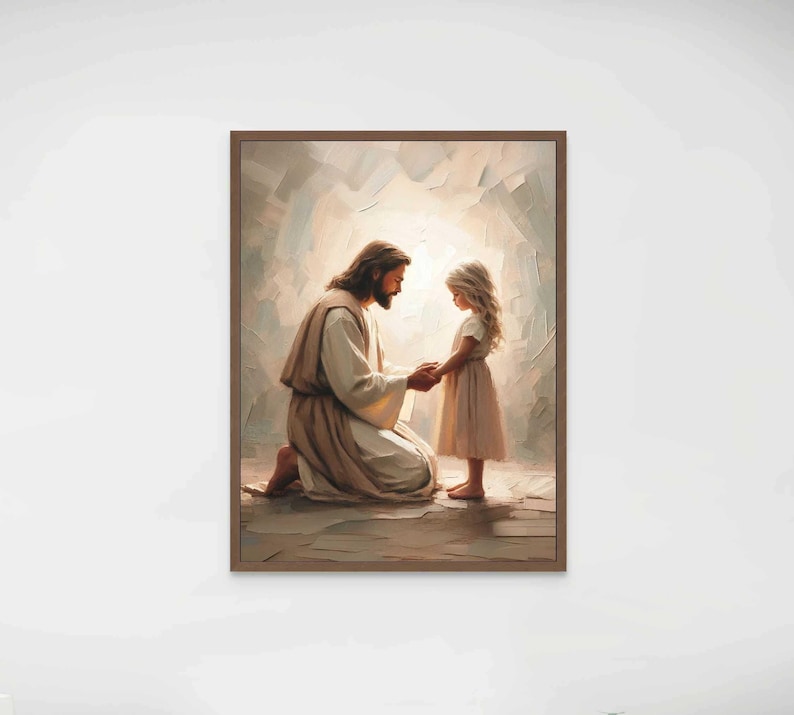 Savior and Girl, Christian Art, Jesus and Girl, Picture of Jesus Christ ...